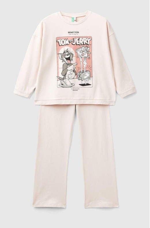 Tom & Jerry long cotton pyjamas | BENETTON | emporium.eu