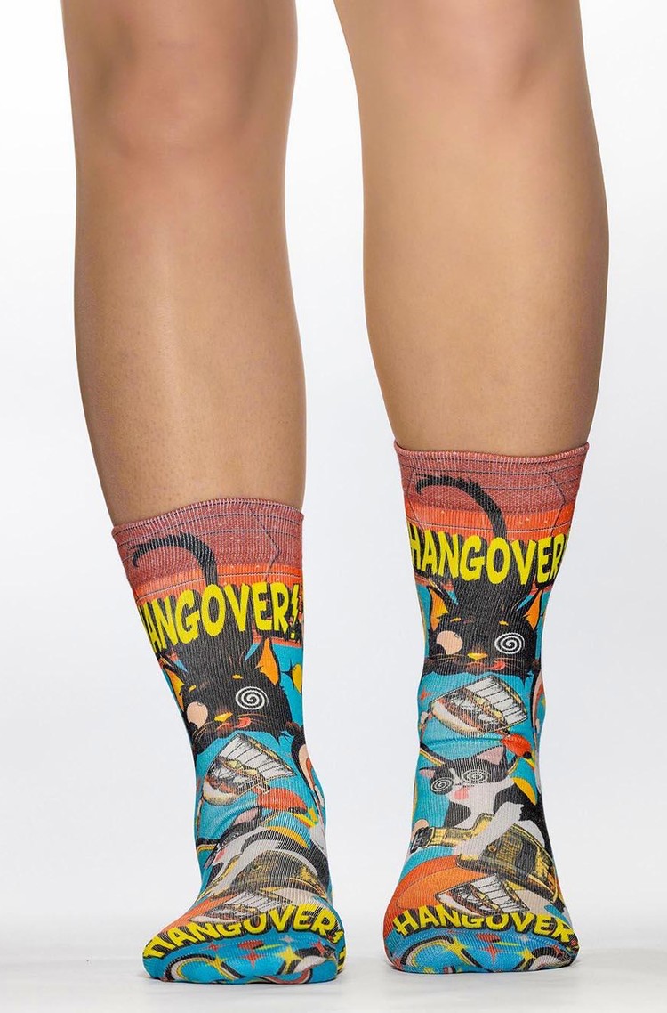 WIGGLESTEPS Hangover Cat Socks | Emporium