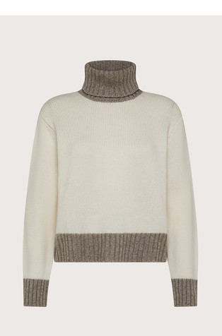Pleten pulover od mješavine vune s visokim ovratnikom | SEVENTY ...